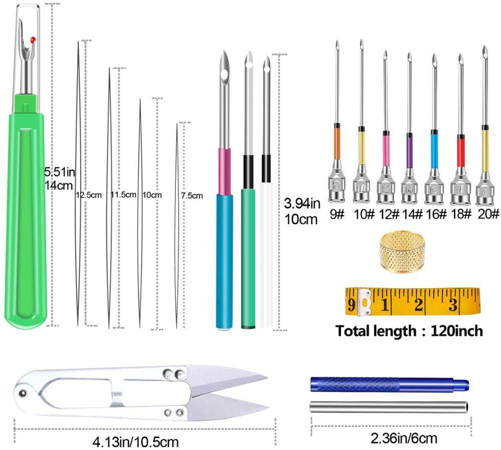 54PCS Punch Needle Tool Kit With Embroidery Thread Embroide_虎窝淘