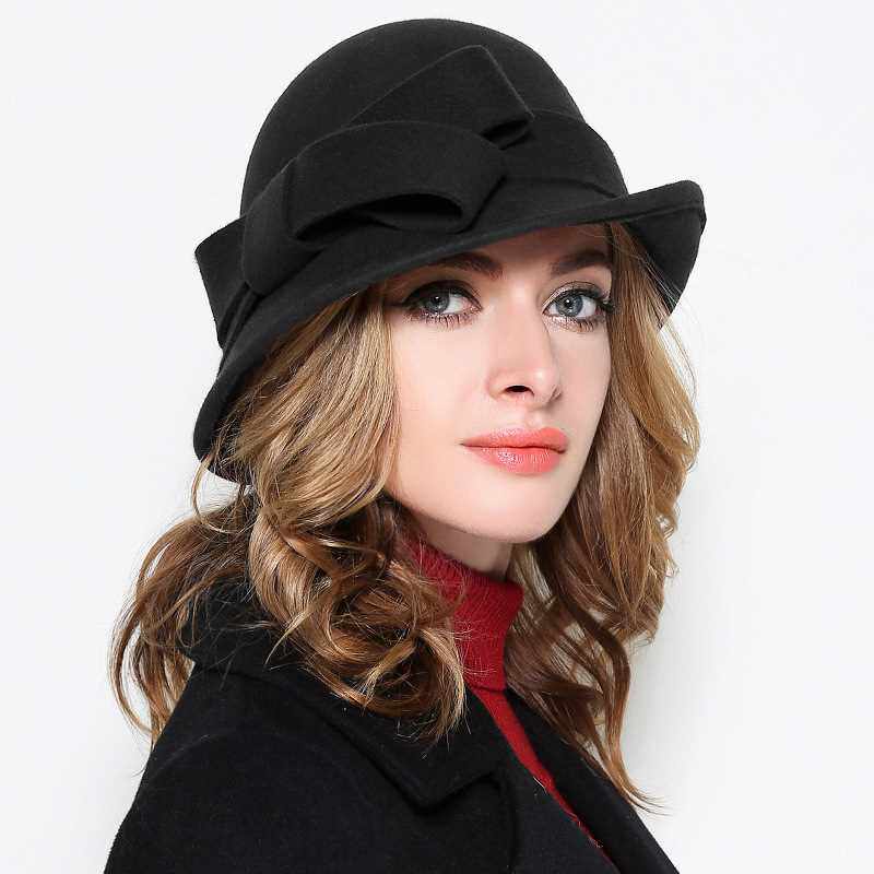 Women Party Formal Headwear Lady Winter Fashion Asymmetric B_虎窝淘