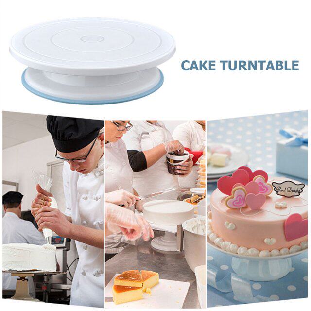 Anti Slip Cake Plate Turntable Rotating Round Cake Stand Rot_虎窝淘