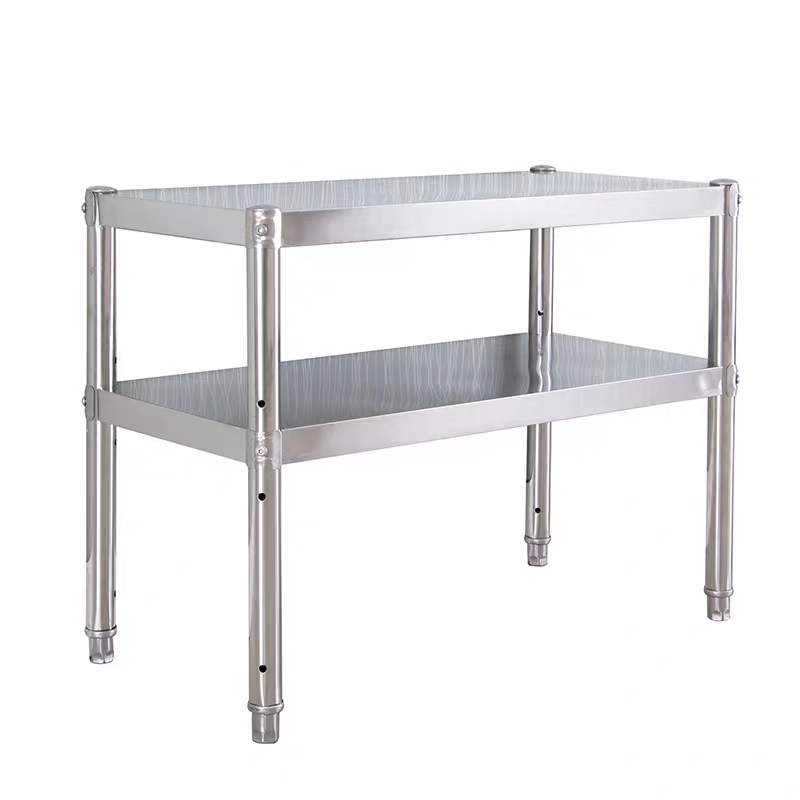 厨房不锈钢置物架2层加厚多层落地碗架烤箱阳台整理架