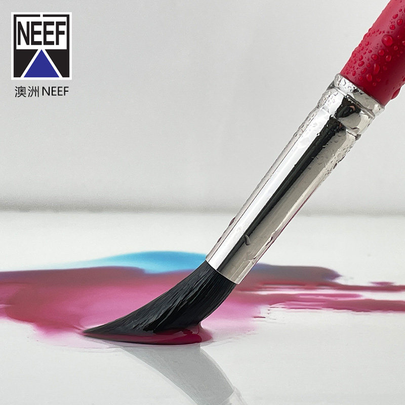 澳洲NEEF水彩画笔中国红supreme系列鹿菏签名版松鼠毛圆头拖把笔便携旅行画笔细节勾线绘画笔_虎窝淘