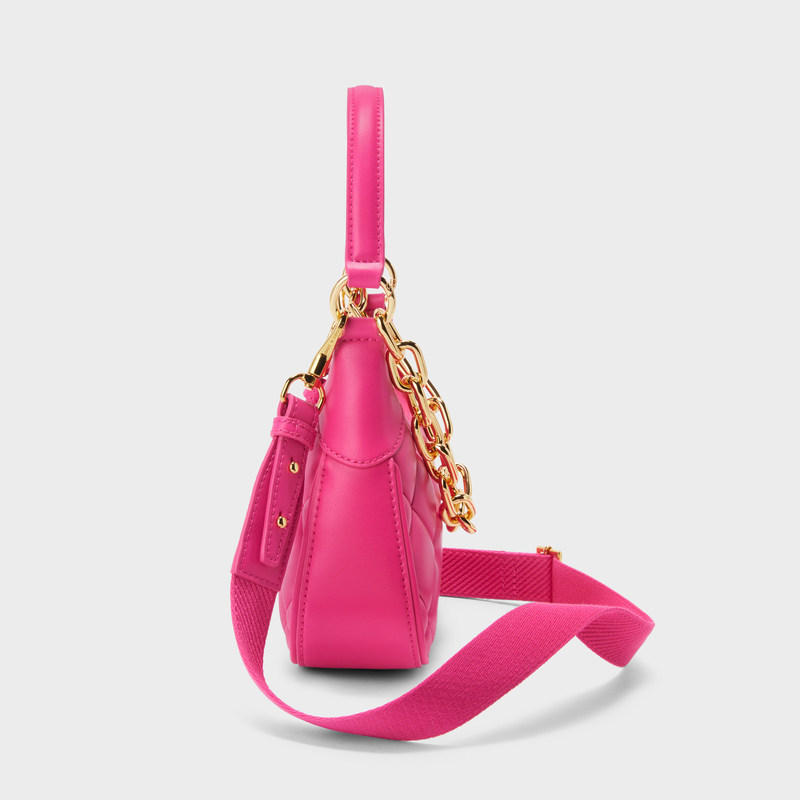 CHARLES&KEITH23春夏新款CK2-20271057小号菱格附赠丝巾腋下包女_虎窝淘