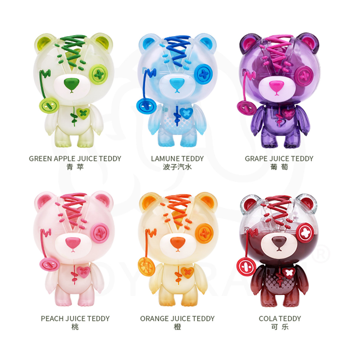 【TYCTOYS】现货 JOY BRAIN TEDDY撕裂熊盒蛋水果汽水系列盲盒_虎窝淘