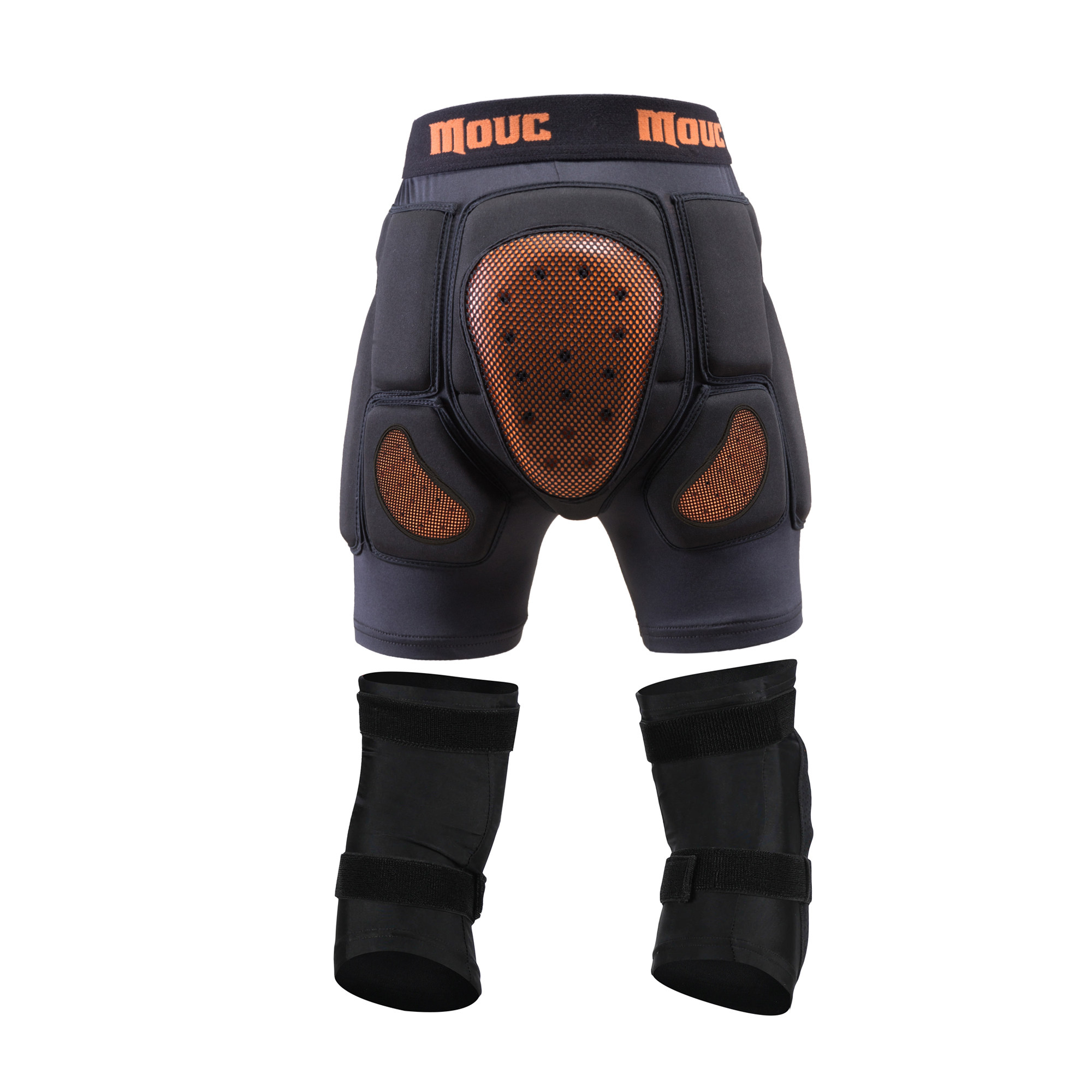 MOUC儿童滑雪护臀护膝极限运动护具套装D3O滑雪护具防护裤_虎窝淘
