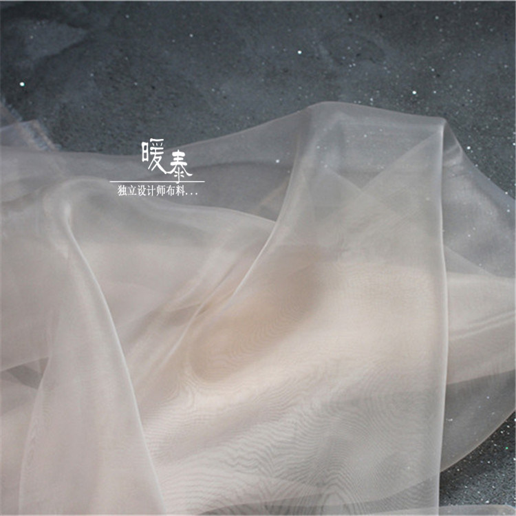 加密光感顺滑欧根纱透明布料婚纱服装蓬蓬纱设计造型纱创意面料_虎窝淘