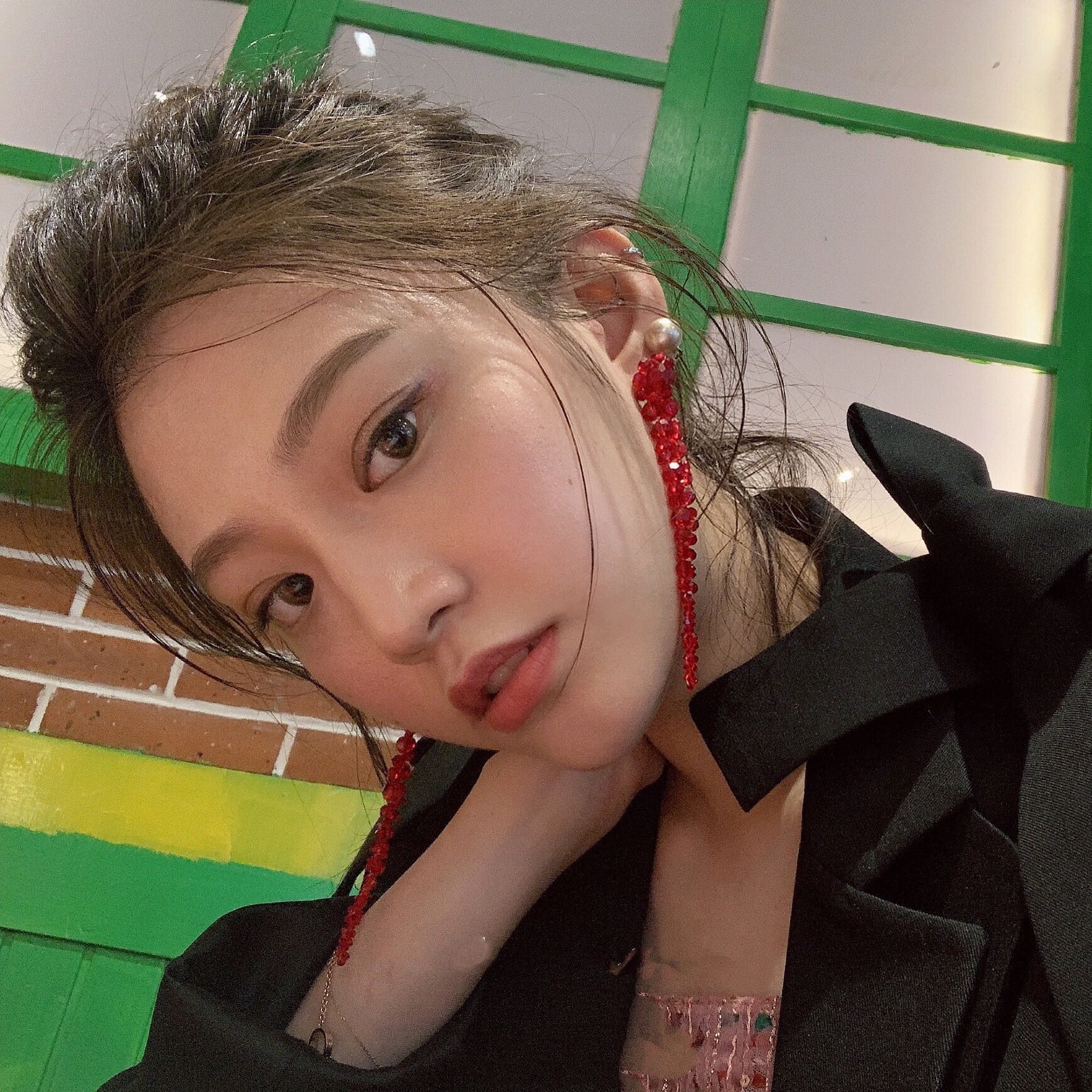 simone roch走秀款网红博主同款手工串珠流苏长款耳环水晶_虎窝淘