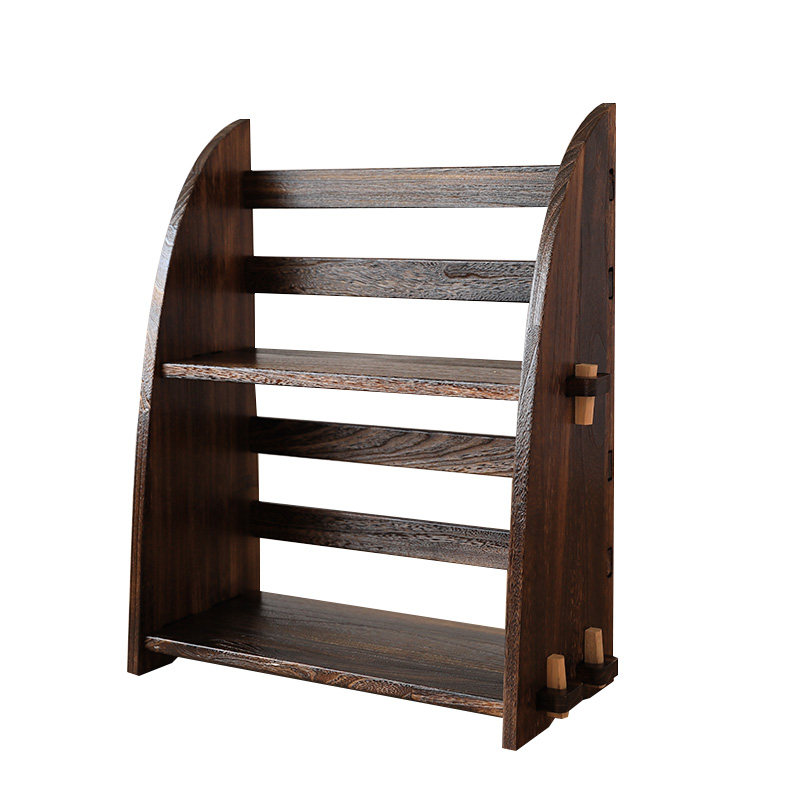 实木书架置物架小书架迷你书报架收纳杂志架泡桐木榫卯家具搁架_虎窝淘
