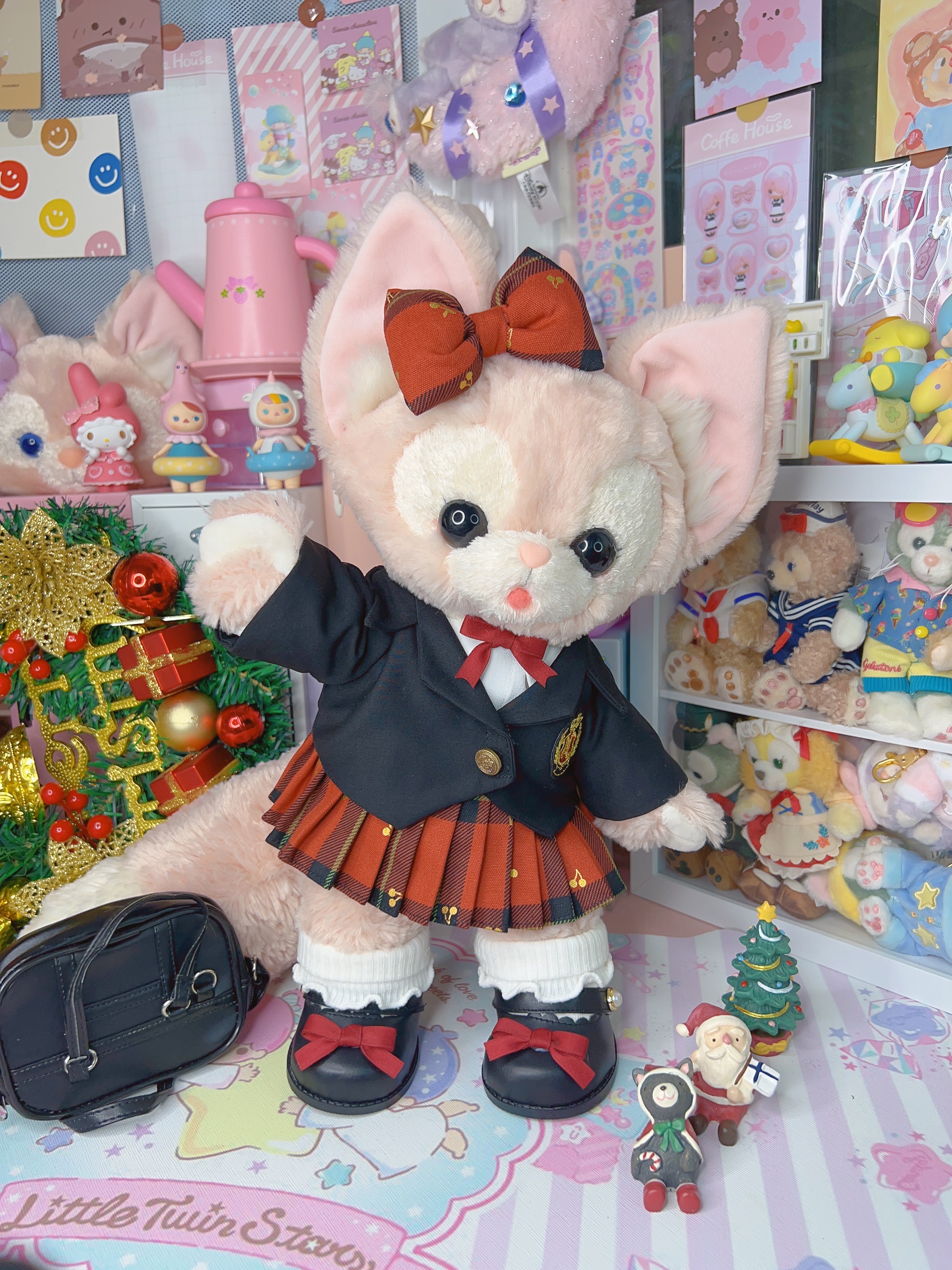 玲娜贝儿衣服Linabell圣诞JK高校一粒扣徽章西服英式学院风上衣_虎窝淘