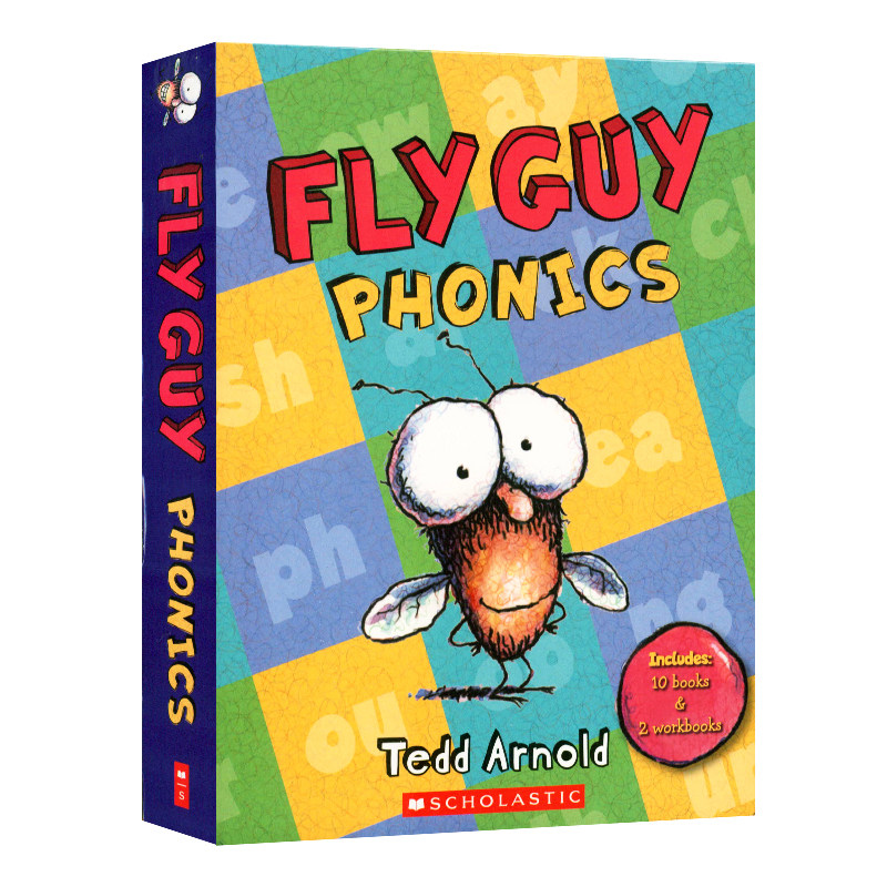 苍蝇小子自然拼读 fly guy phonics美国scholastic学乐出版包含10本书还有2本练习册适合小学孩子学习拼读的绘本美国经典儿童读物_虎窝淘