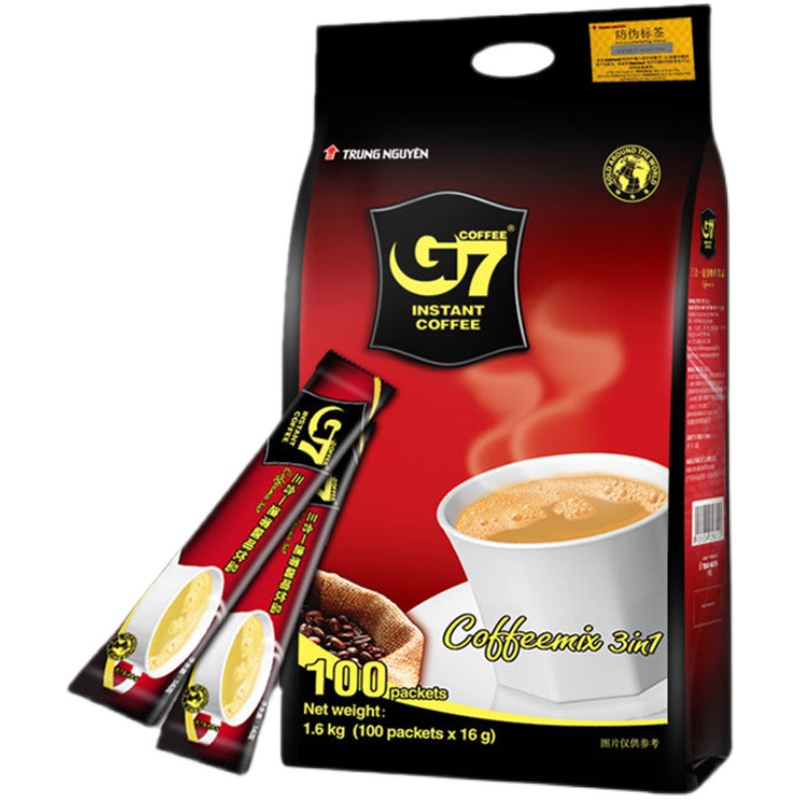 G7咖啡越南原装进口速溶三合一中原g7咖啡国际版200条装1600g*2包_虎窝淘