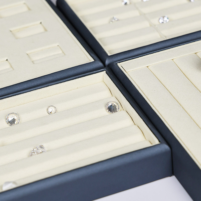 JINSKY/今仕爵高档pu裸石盘钻石珍珠首饰盘圆珠盘戒指收纳盘阶梯_虎窝淘