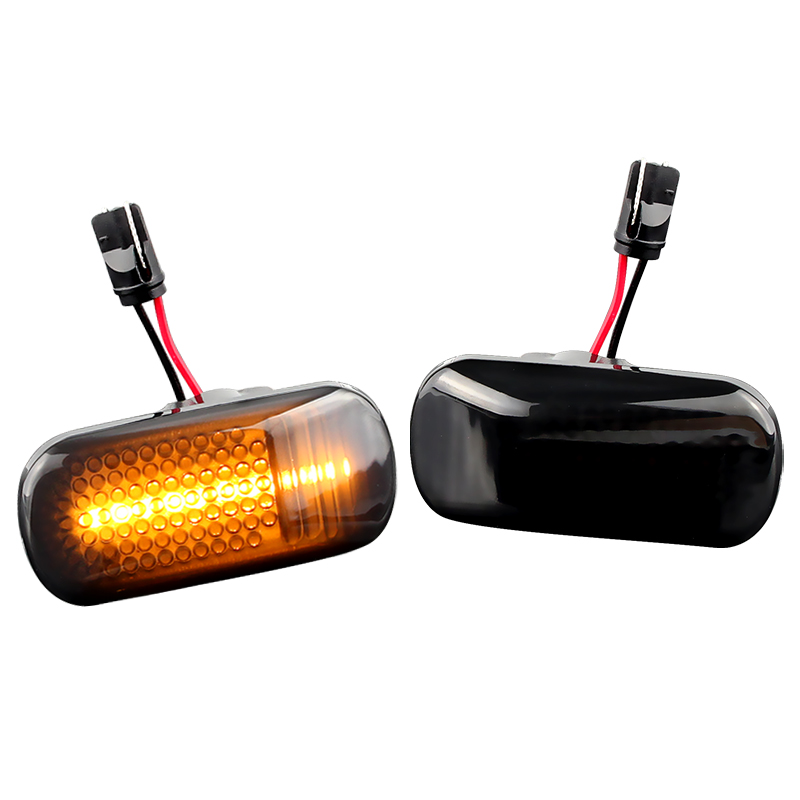 适用于本田2000-2014款奥德赛改装LED烟熏流水叶子板灯转向灯黄光_虎窝淘
