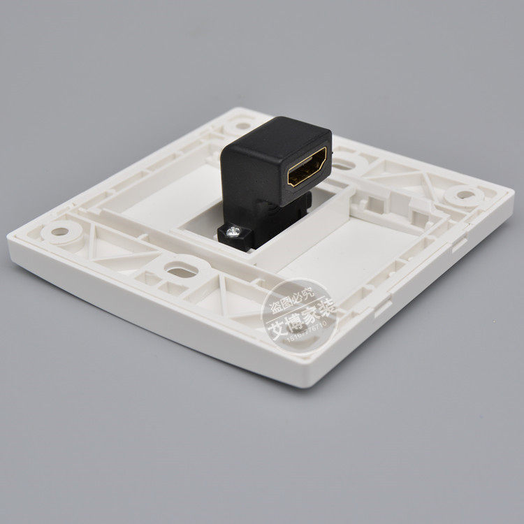 86型HDMI面板插座免焊HDMI2.0高清4K电视投影对接弯头直头L型插座_虎窝淘