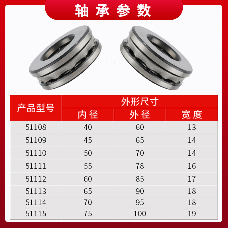 推力球轴承51108 51109 51110 51111 51112 51113 51114 51115_虎窝淘