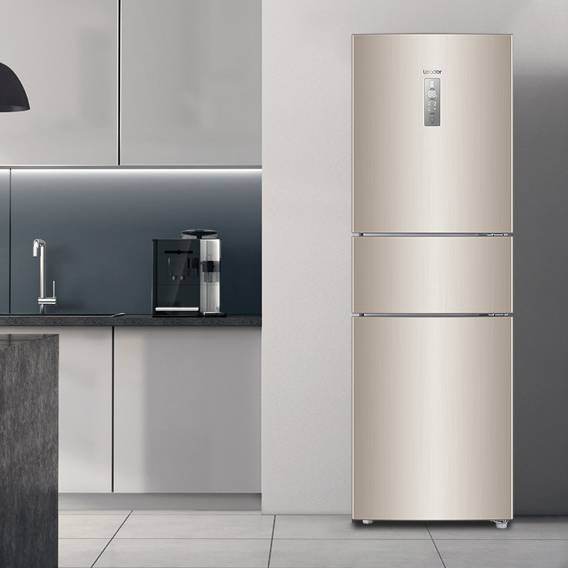 海尔智家leader218L三开门一级能效家用变频小冰箱风冷无霜出租房_虎窝淘