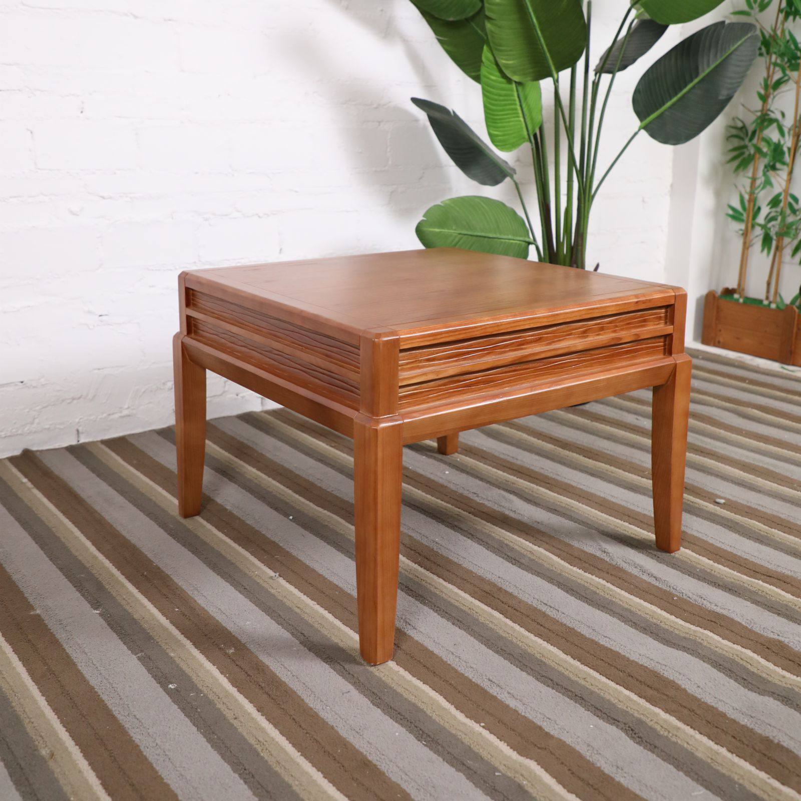 筑家实木边几客厅简约小茶几东南亚风格家具槟榔色沙发角几茶桌_虎窝淘