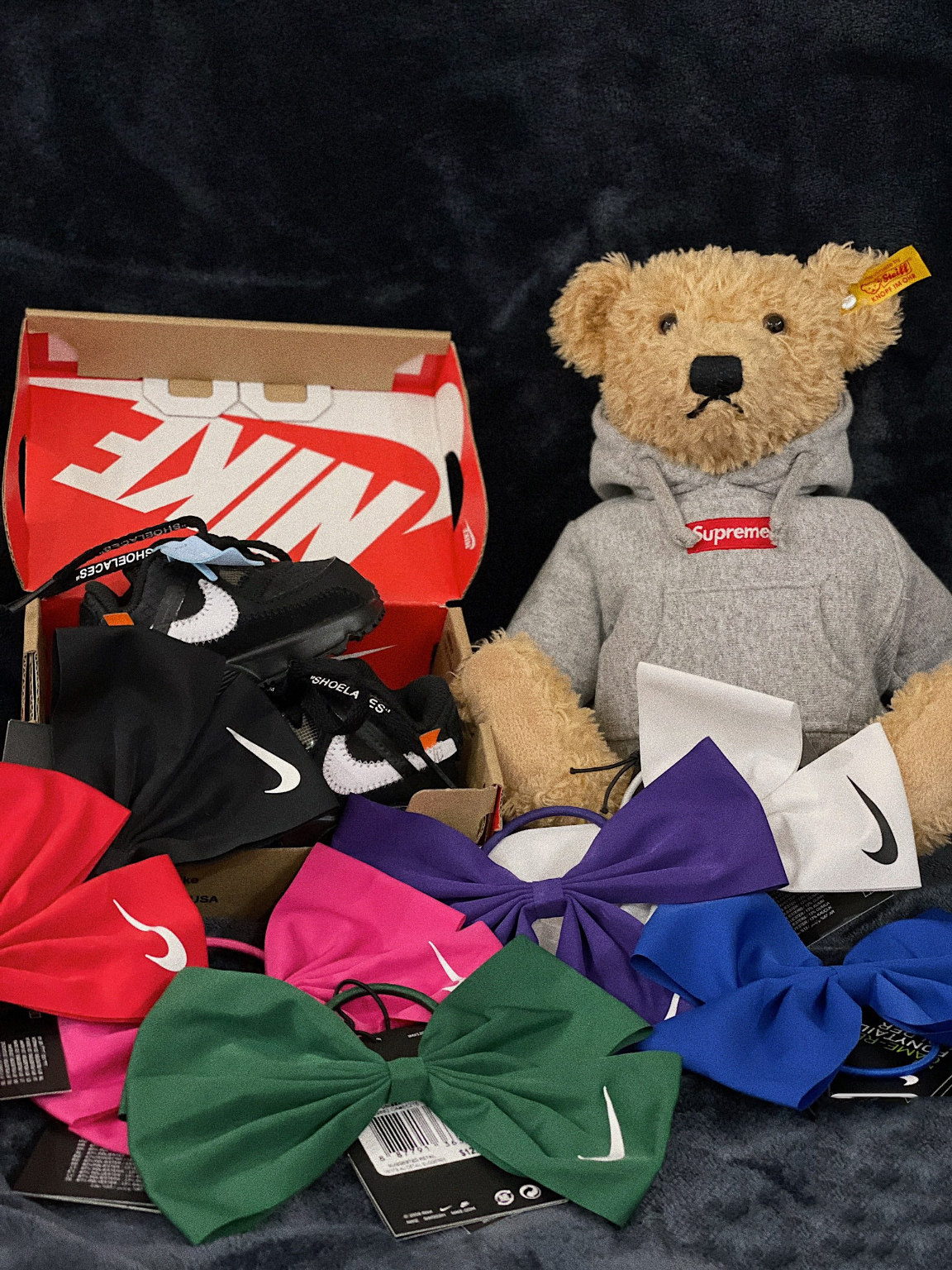 Nike耐克Hair Bow女子网红蝴蝶结发饰弹力头绳运动束扎发带CZ0545_虎窝淘