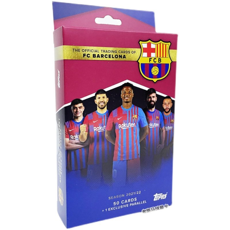 TOPPS 2021/22巴萨队卡巴塞罗那官方球星卡盒卡Team set盒卡单盒_虎窝淘