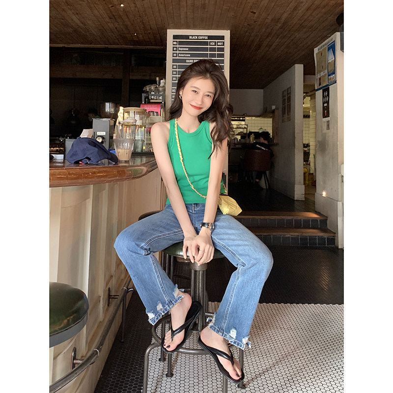 EKOOL定制纯色显瘦弹力吊带背心女夏季新款遮副乳内搭外穿上衣女_虎窝淘