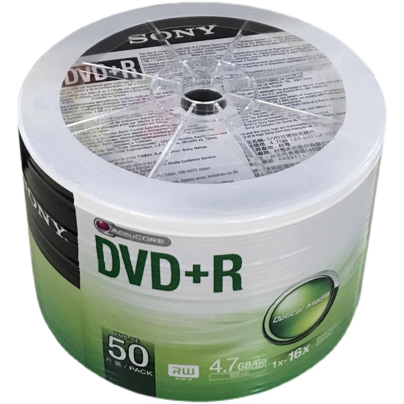 SONY/索尼索尼光盘 16X DVD+R 4.7G空白光盘 dvd刻录盘 50片装_虎窝淘
