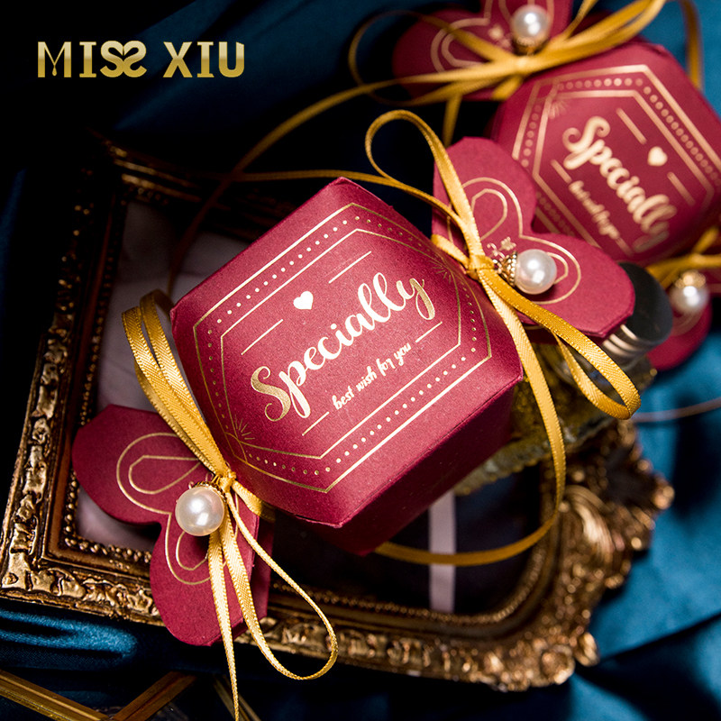MISSXIU[Sweet]新款结婚喜糖盒高级感婚礼喜袋包装喜糖袋子空盒子_虎窝淘