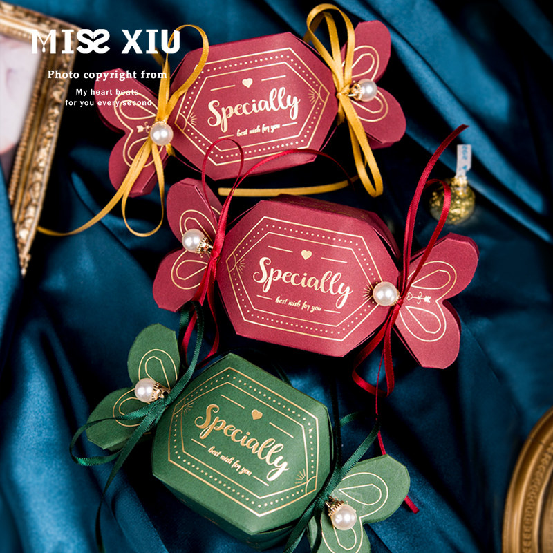 MISSXIU[Sweet]新款结婚喜糖盒高级感婚礼喜袋包装喜糖袋子空盒子_虎窝淘