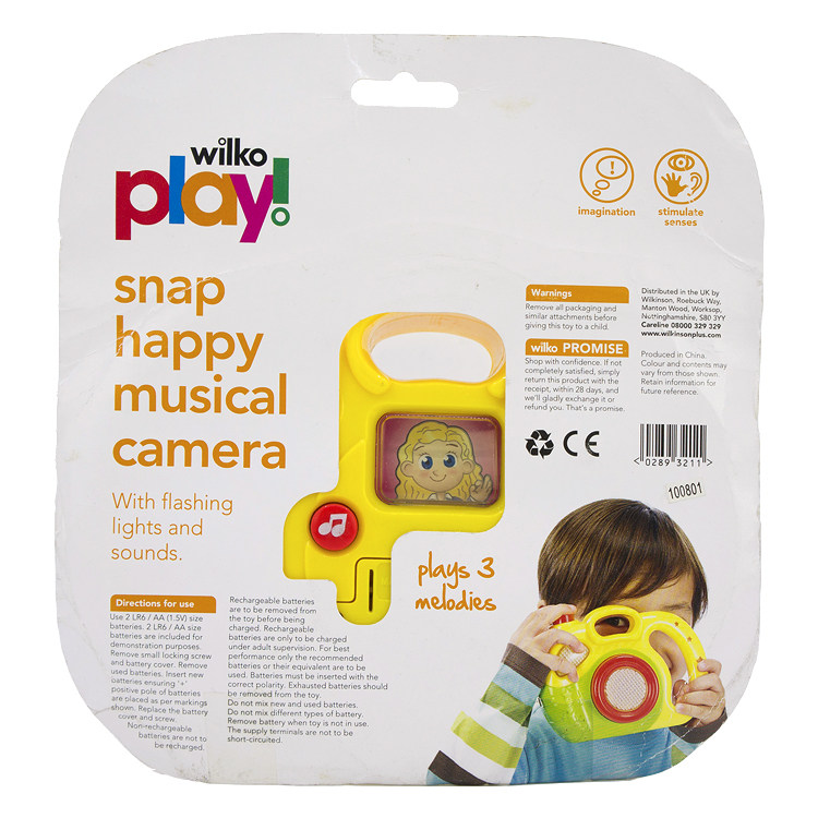 Wilko Play Musical Camera声光音乐仿真照相机儿童过家家玩具_虎窝淘