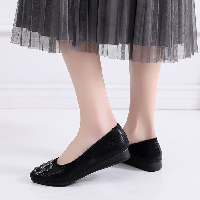 Spring new all-match women's shoes fashionable rhinestone single shoes ...