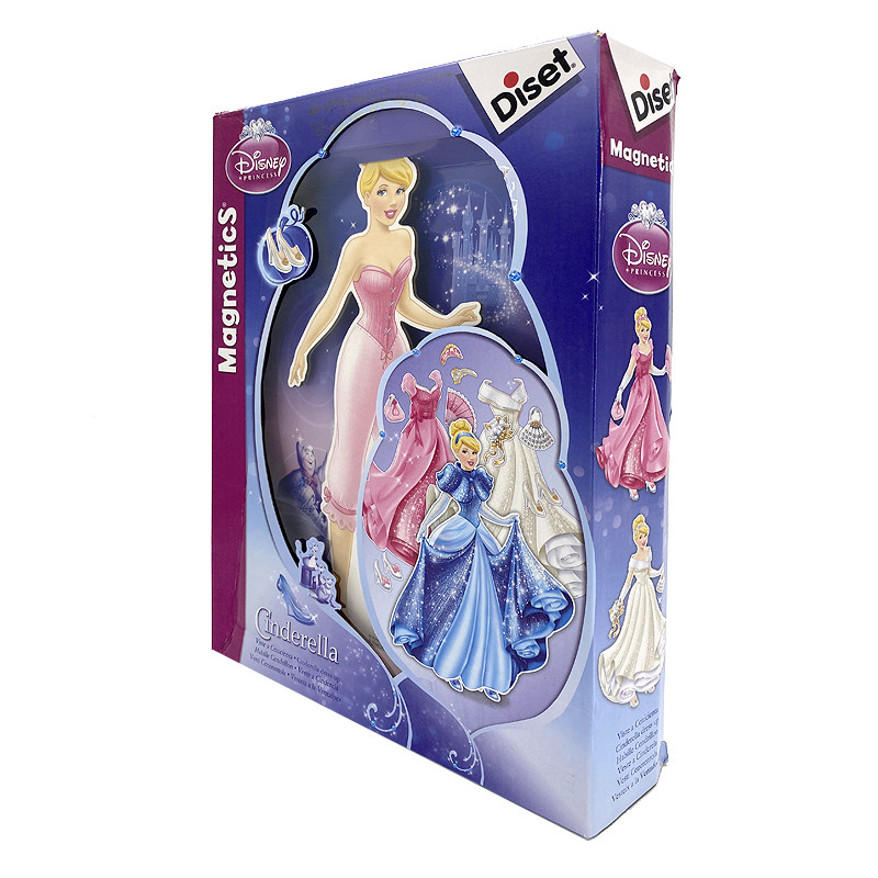 Diset magnetics disney迪士尼女孩公主裙换装磁性贴手工益智礼物_虎窝淘