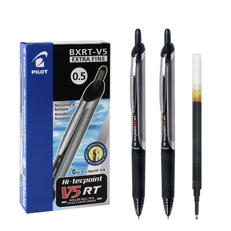 东京塔樱花限定日本PILOT百乐BXRT-V5中性笔签字考试水笔按动0.5_虎窝淘