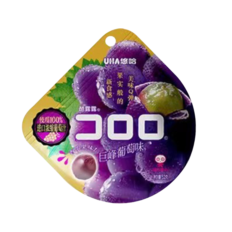 悠哈酷露露葡萄味果汁软糖52g*1袋水果糖果qq糖零食冰镇休闲食品_虎窝淘