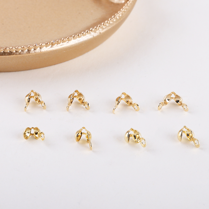 包金18k项链手链串珠包扣链接收尾扣diy手工自制耳环首饰品材料包_虎窝淘