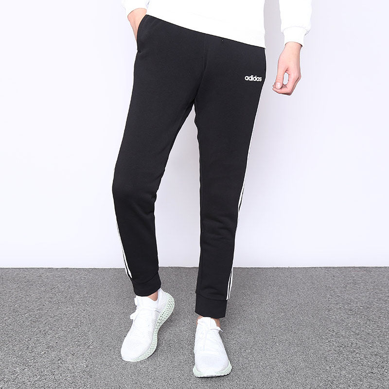 阿迪达斯运动裤男裤2023春秋新款侧边三条纹束口小脚裤长裤DU0468_虎窝淘