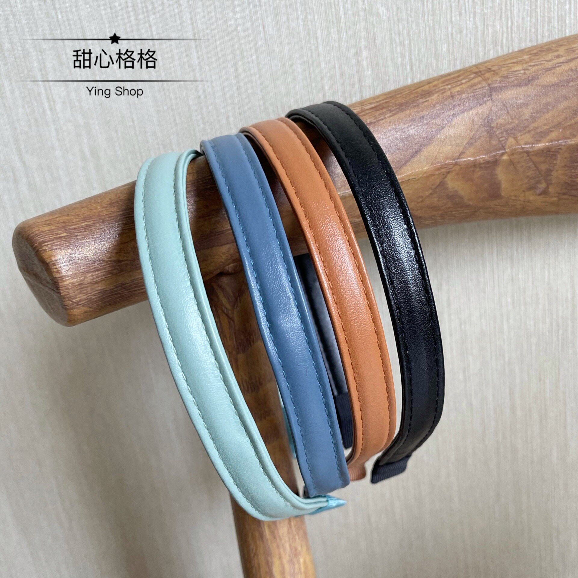 Ying.皮质~港风简约发箍女百搭外出复古法式韩国头箍韩版压发防滑_虎窝淘