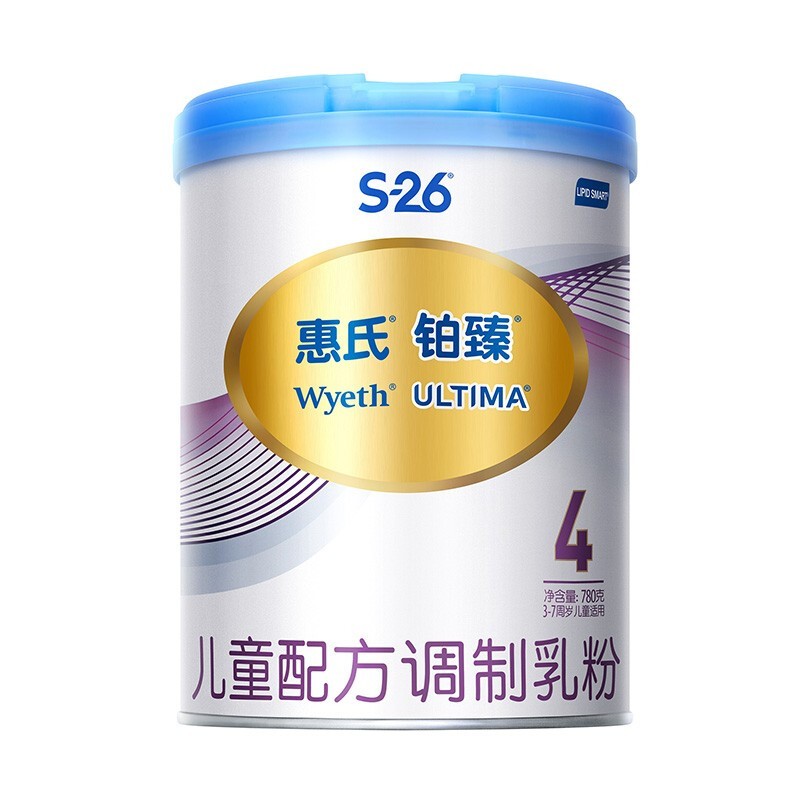 惠氏铂臻4段奶粉S-26宝宝儿童配方牛奶粉孩子喝的3-5-7岁780g正品_虎窝淘