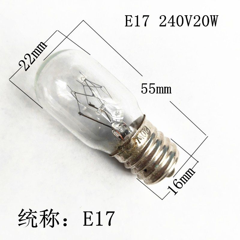 E16进口日本台灯灯泡E17 240V15W螺口灯泡进口冰箱灯泡E17灯具泡_虎窝淘