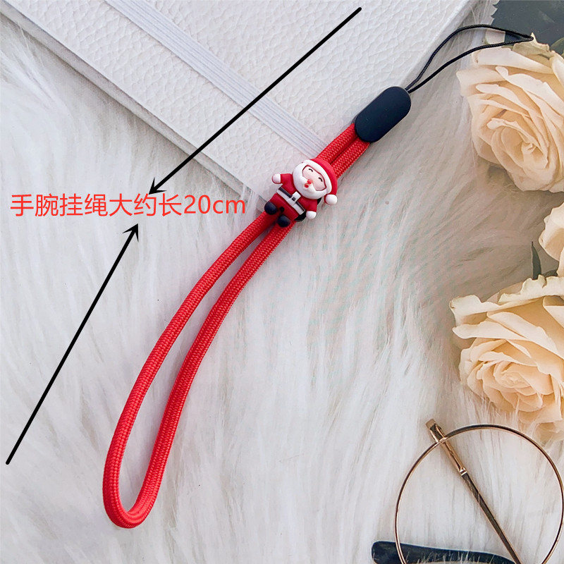 手机挂绳创意圣诞节礼物挂饰手腕带短绳子卡通可爱防丢手绳女挂件_虎窝淘