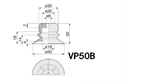 气动工业真空吸盘机械手配件VP10BS VP20B/30B/35B/40B/50BN_虎窝淘