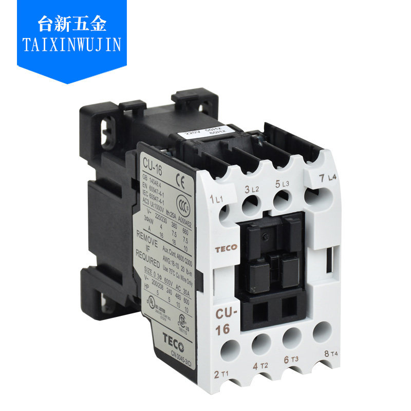 原装正品TECO台安交流接触器CU-16 380V220V110V3相16A 4A接触器_虎窝淘