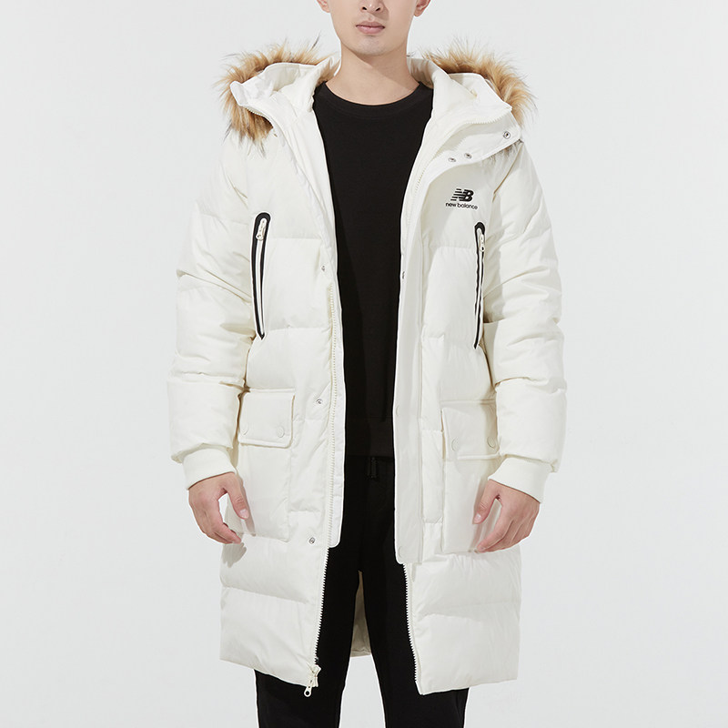 New Balance/NB羽绒服男2023春季新款大毛领防风保暖外套AMJ14321_虎窝淘