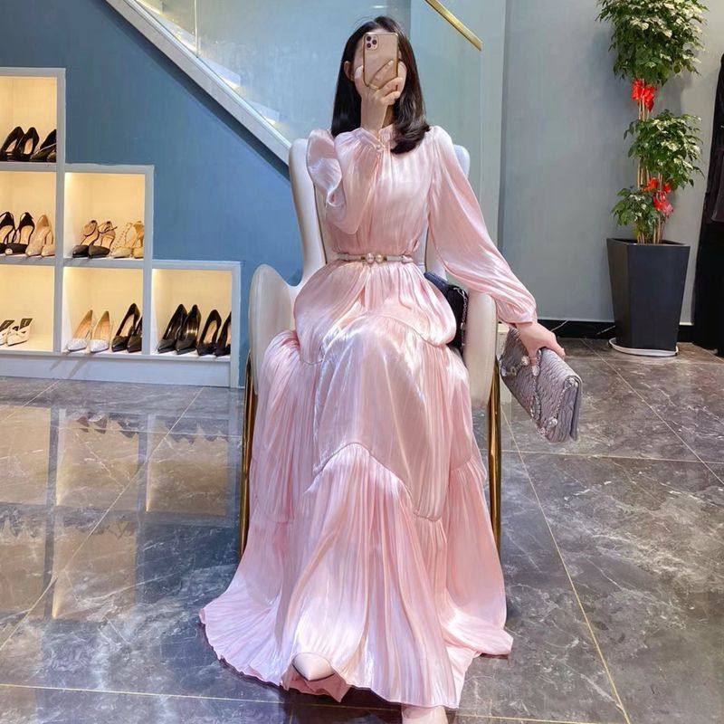 Zizm连衣裙2023新款春法式小众设计仙女高级感长款赫本风生日裙子_虎窝淘