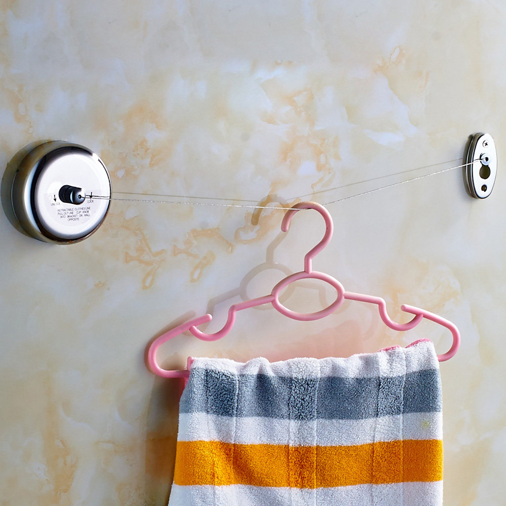 免打孔隐形晾衣绳家用室内不锈钢晾衣神器阳台伸缩钢丝晒凉衣绳子_虎窝淘