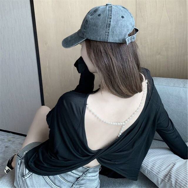 Chain backless top for women summer neck halter design 2025 new spring ...