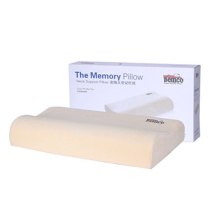 Bemco宾格枕头低薄矮枕亲水棉A005慢回弹记忆枕护颈椎成人男女_虎窝淘