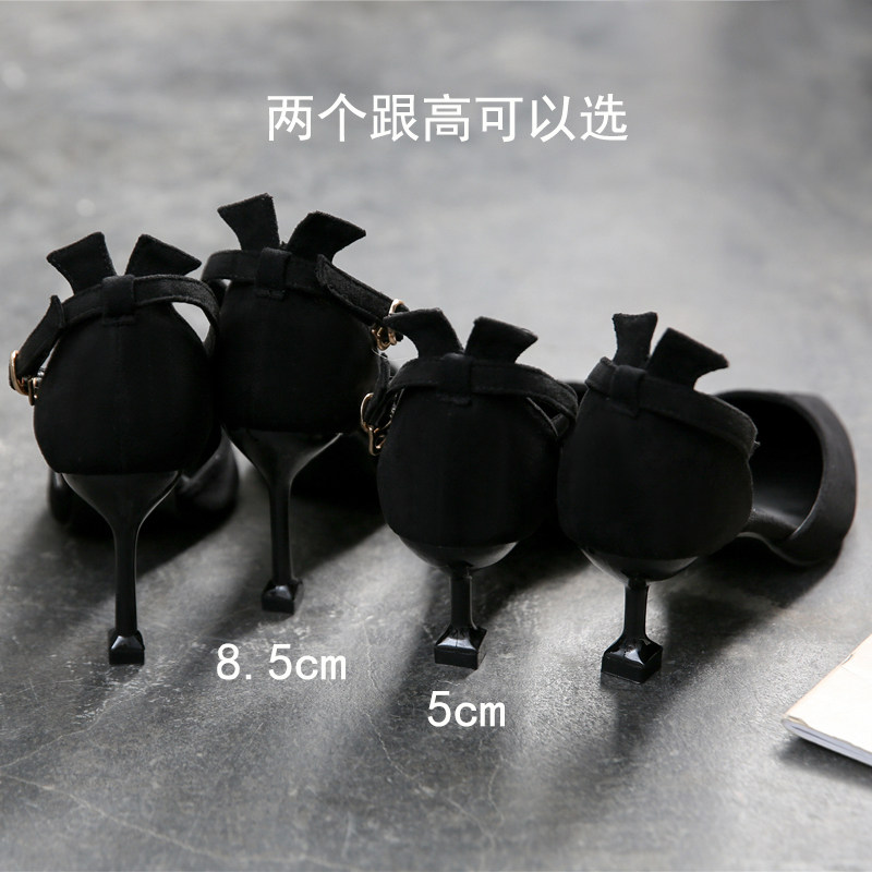 春夏一字扣包头凉鞋女30小码313233大码41一43大号44尖头高跟单鞋_虎窝淘