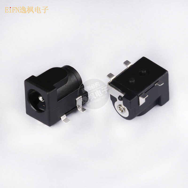 电源母座DC-050贴片SMT 5.5X2.1/2.5内芯全铜耐温DC005贴片焊盘_虎窝淘