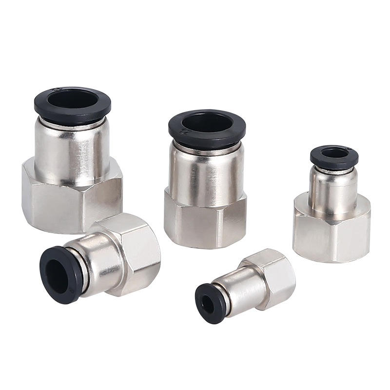 气动精品白黑色内螺纹直通快速接头PCF4-M5/6-01/8-02/10-03/12-4_虎窝淘