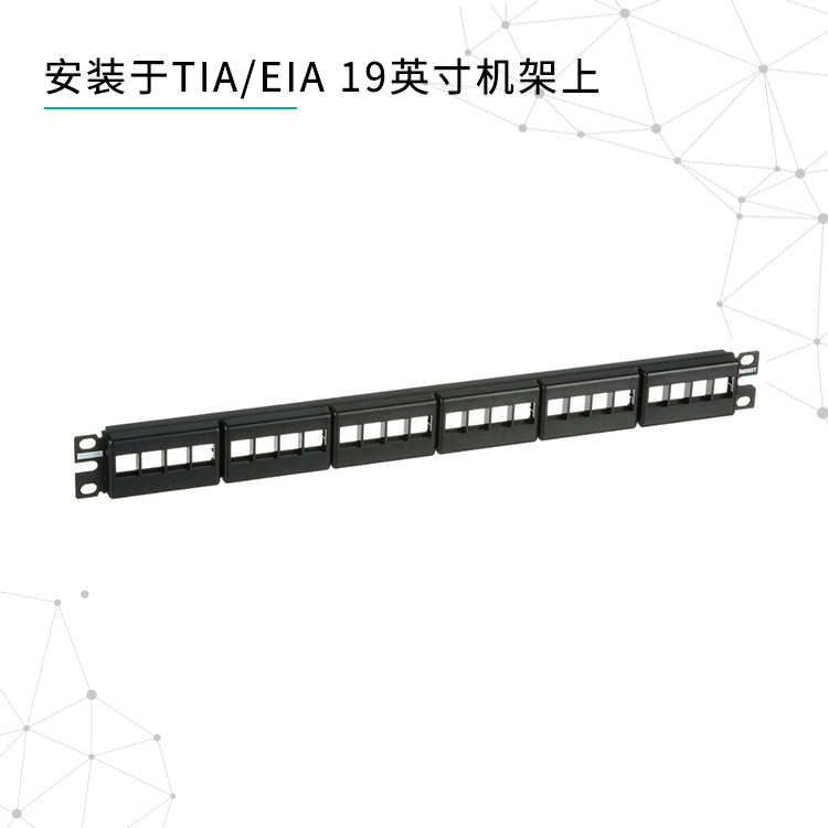 Panduit泛达24口水平配线架NKFPL24一字24口空架 NK688MBU网络模块千兆六类机房配线架理线器面板终端盒_虎窝淘