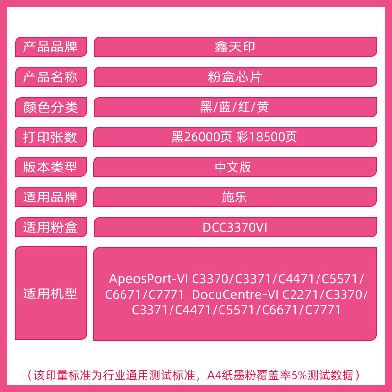 适用施乐六代C3370粉盒计数芯片C3371 4471 5571 6671 7771 2271_虎窝淘