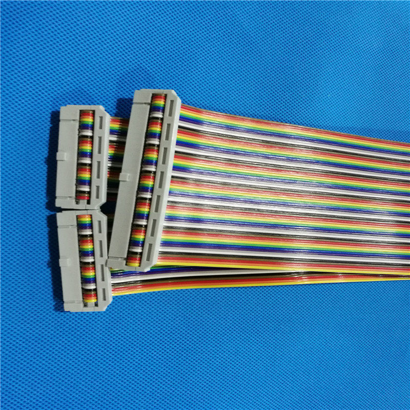 64PIN灰排线一分二转2个32P排线工业级TR518 ICT测试线64P转34P_虎窝淘